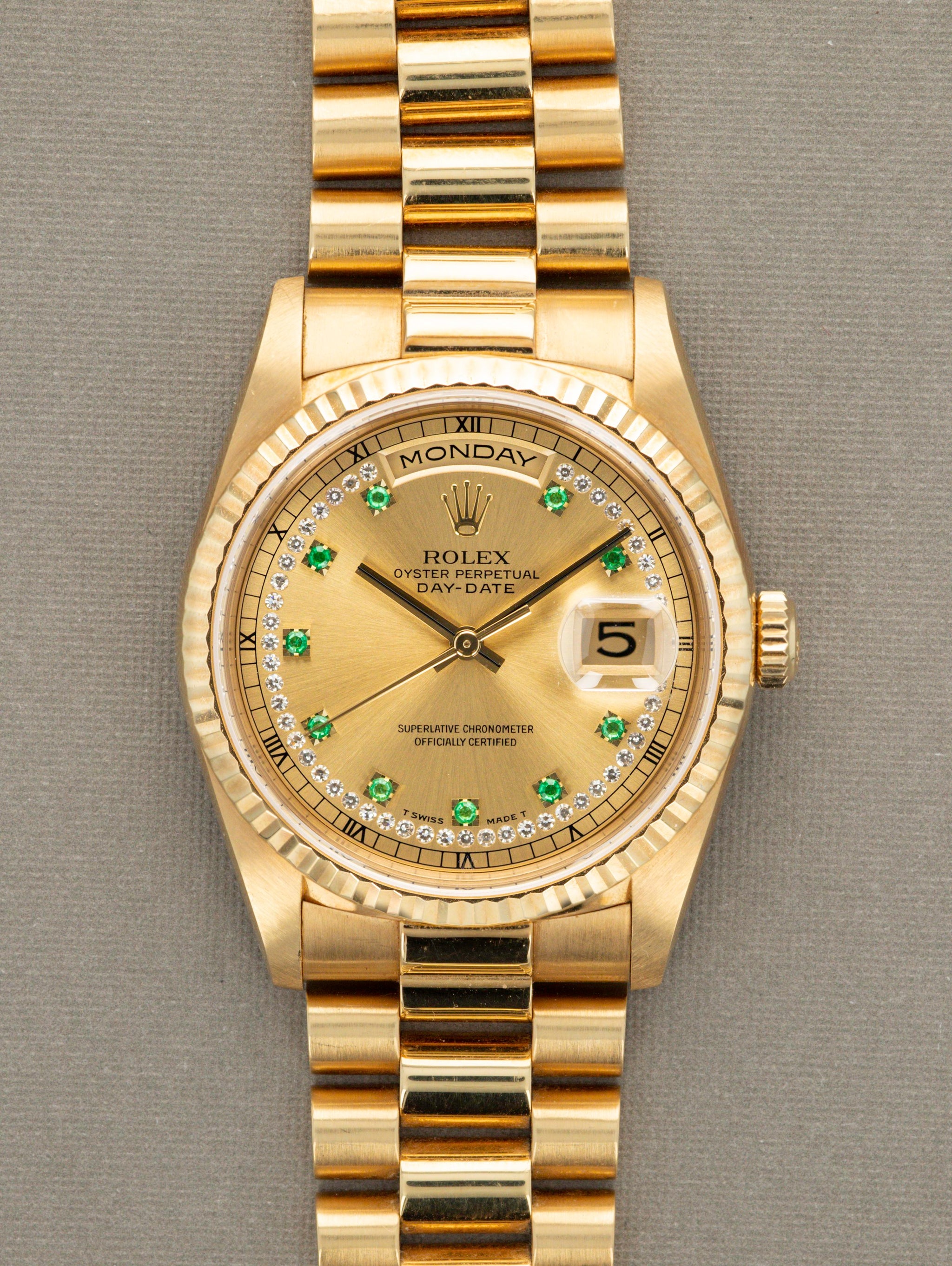 Rolex Day-Date Ref. 18238 Emerald String Dial
