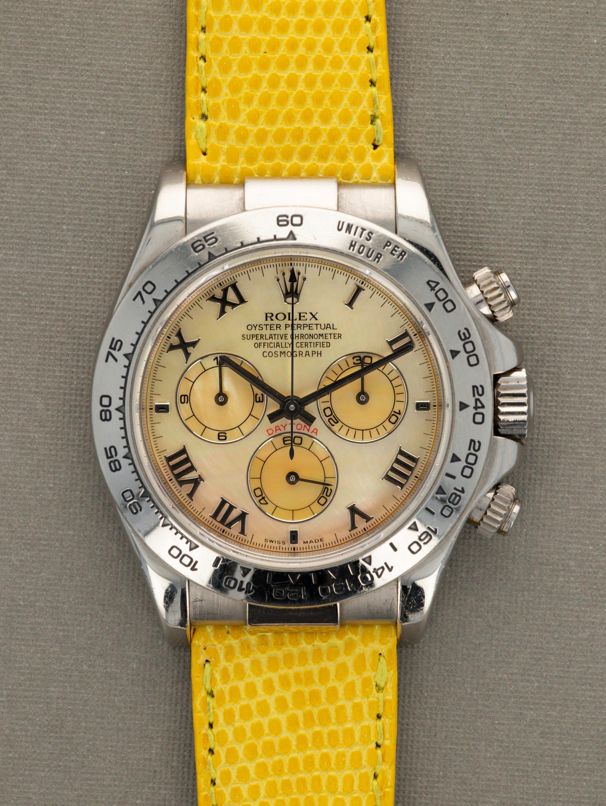 Rolex Daytona Ref. 116519 Yellow MOP Beach