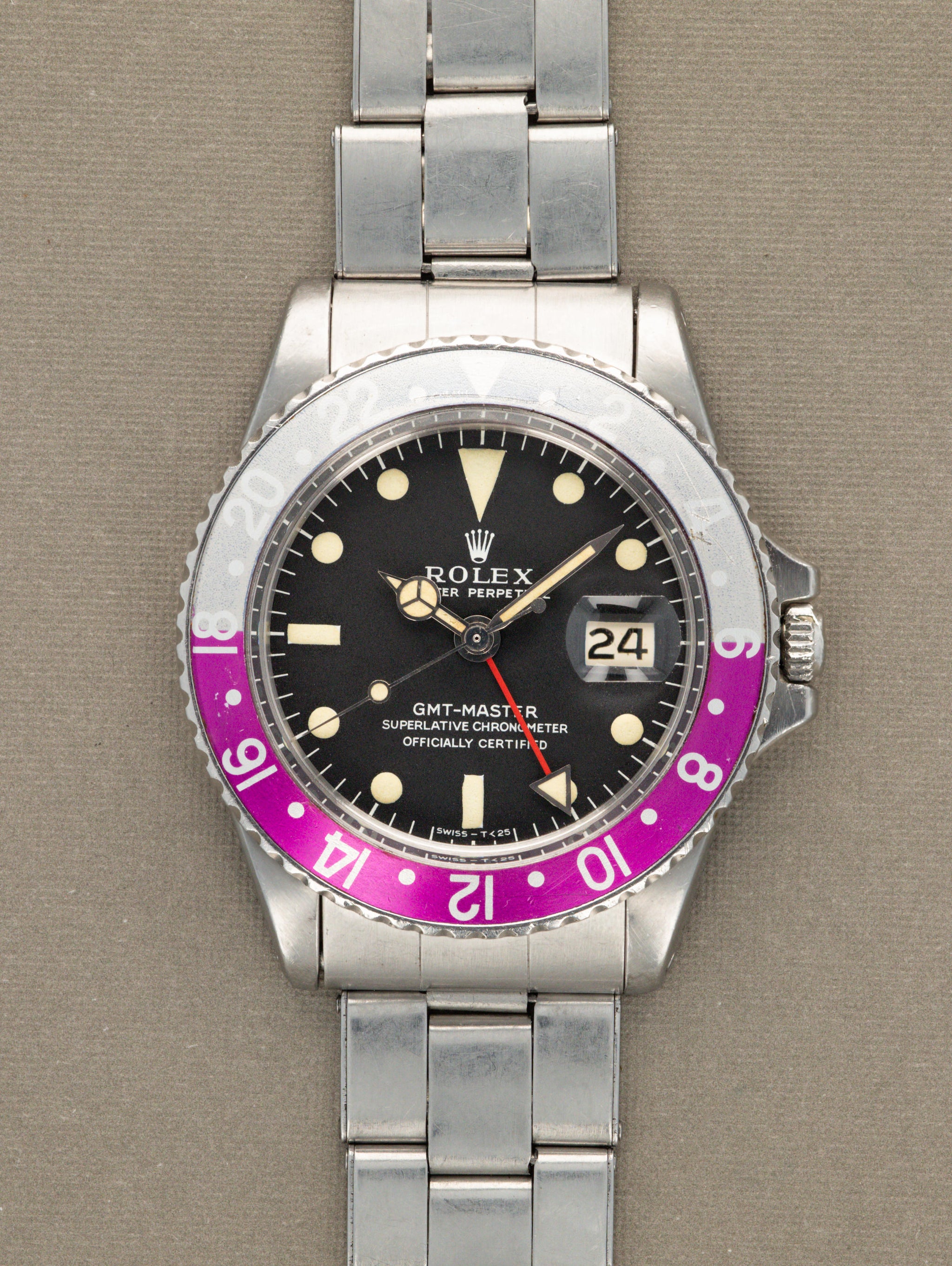Rolex GMT-Master Ref. 1675 - 'MK1 Long-E' Dial w/ 'Fuchsia' Bezel