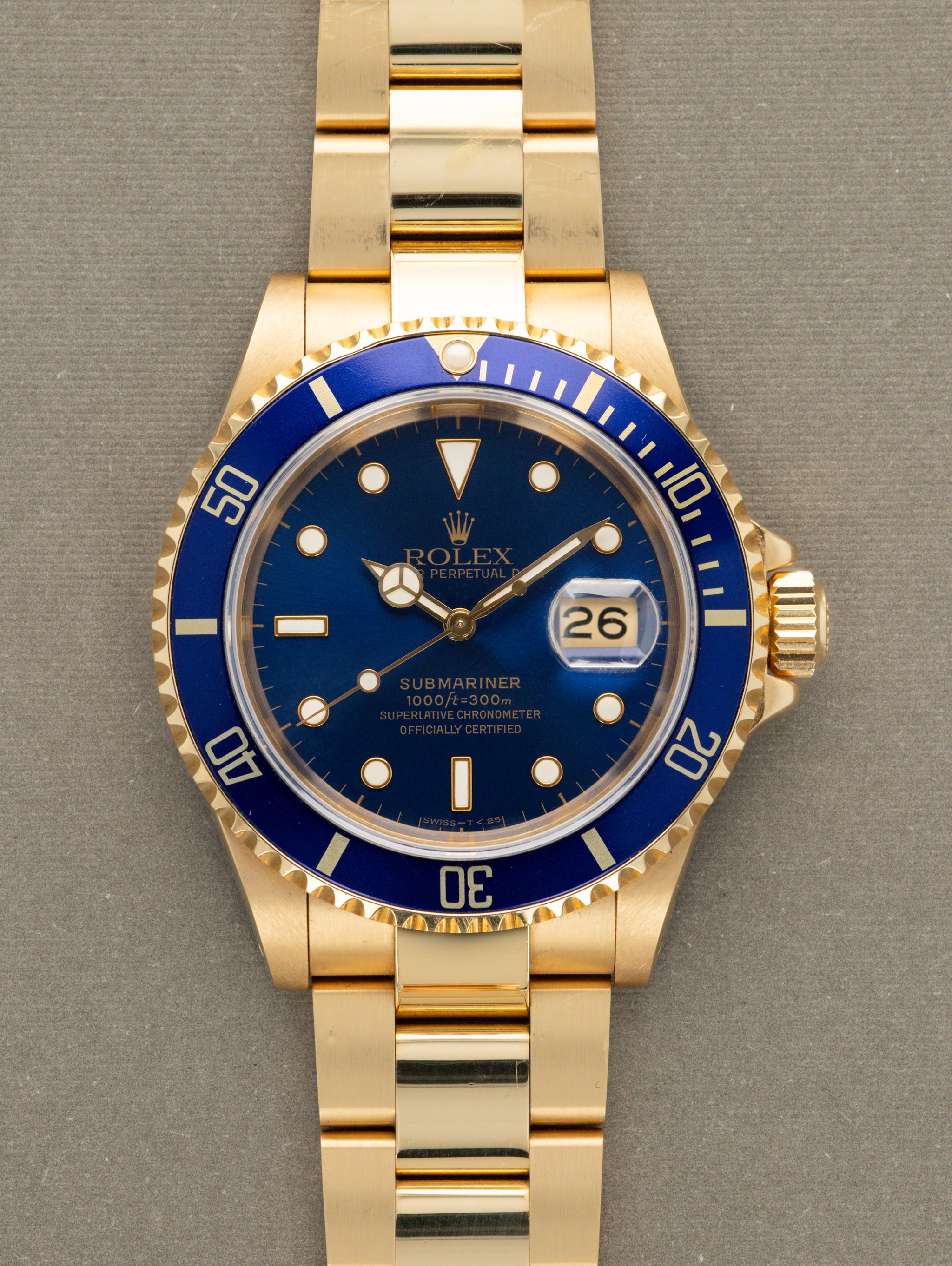 Rolex Submariner Date Ref. 16618 - 'Bluesy' Blue Dial W/ Rolex CPO Kit