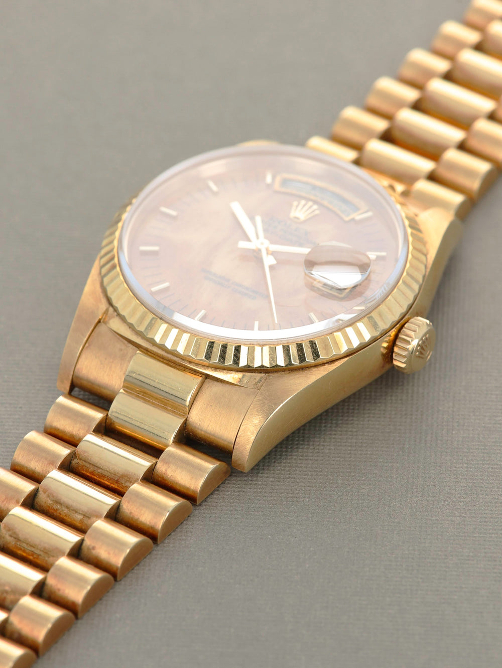 Rolex Day-Date Ref. 18238 Birch Wood Dial with Papers