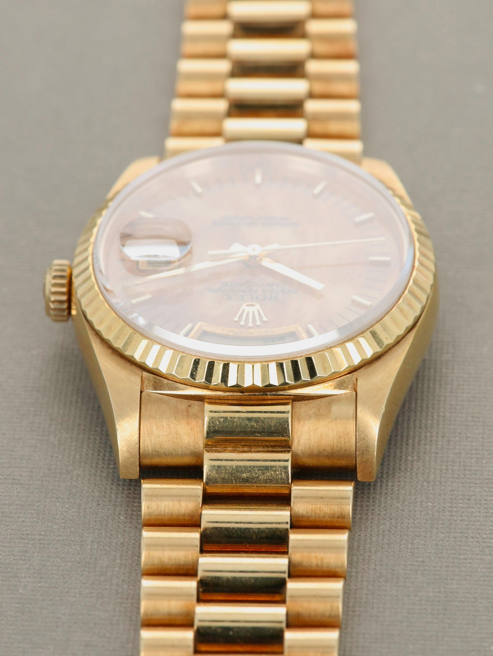 Rolex Day-Date Ref. 18238 Birch Wood Dial with Papers