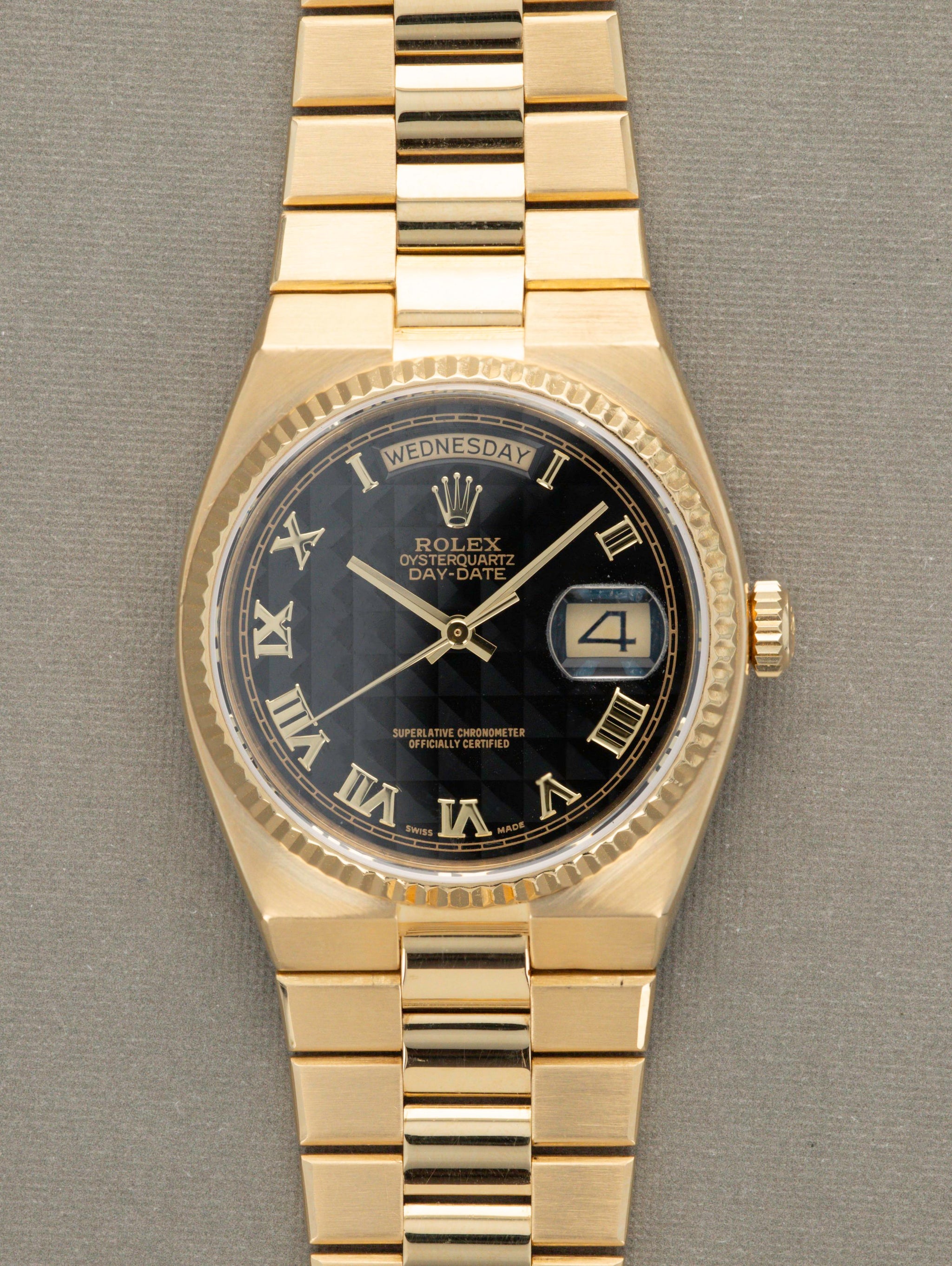 Rolex Oysterquartz Day-Date Ref. 19018 - Black Pyramid Dial