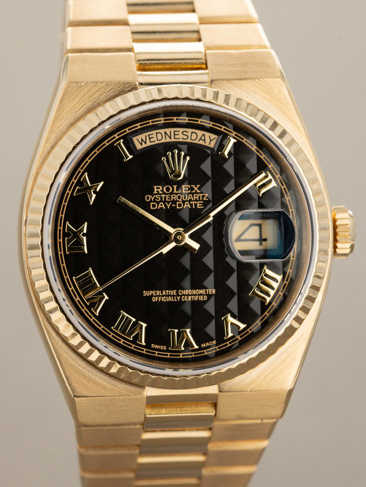 Rolex Oysterquartz Day-Date Ref. 19018 - Black Pyramid Dial